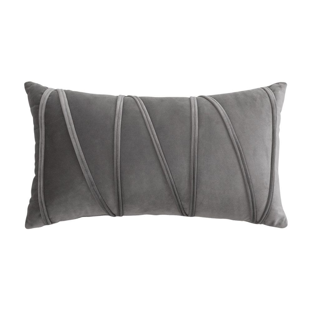 WARISI Velvet Cross Lines Cushion Covers (ONLY COVER) | Wayfair
