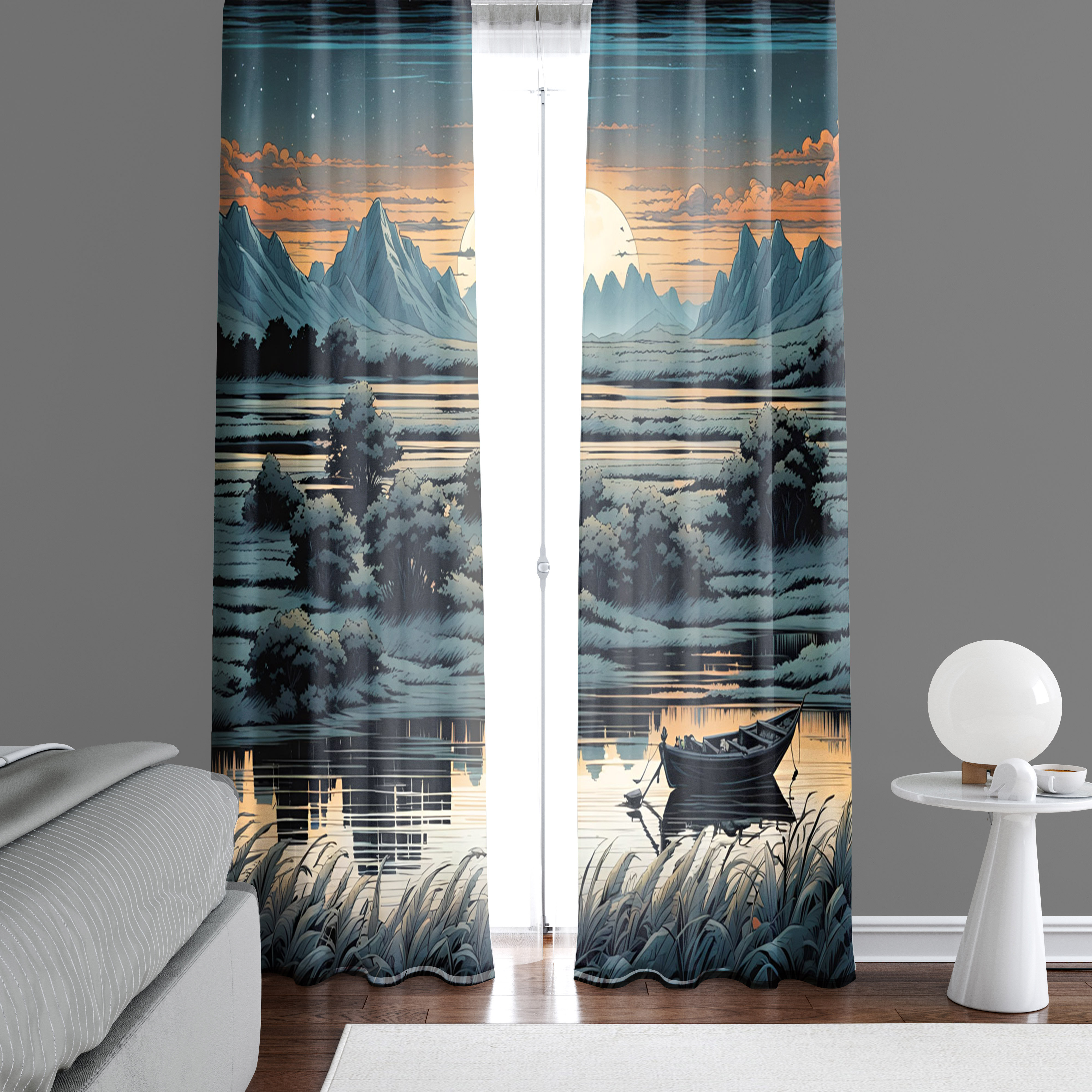 East Urban Home Emilyah Polyester Semi-Sheer Curtain Pair | Wayfair