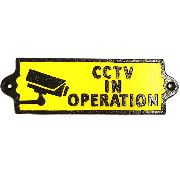 Happy Larry Metter Security Camera Sign | Wayfair.co.uk
