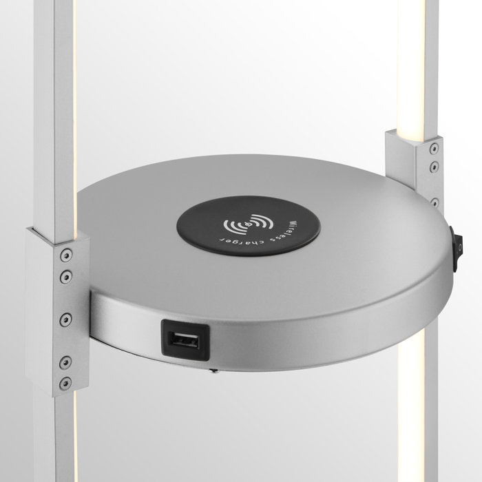 Brayden Studio® 56'' LED Tray Table Floor Lamp with USB | Wayfair