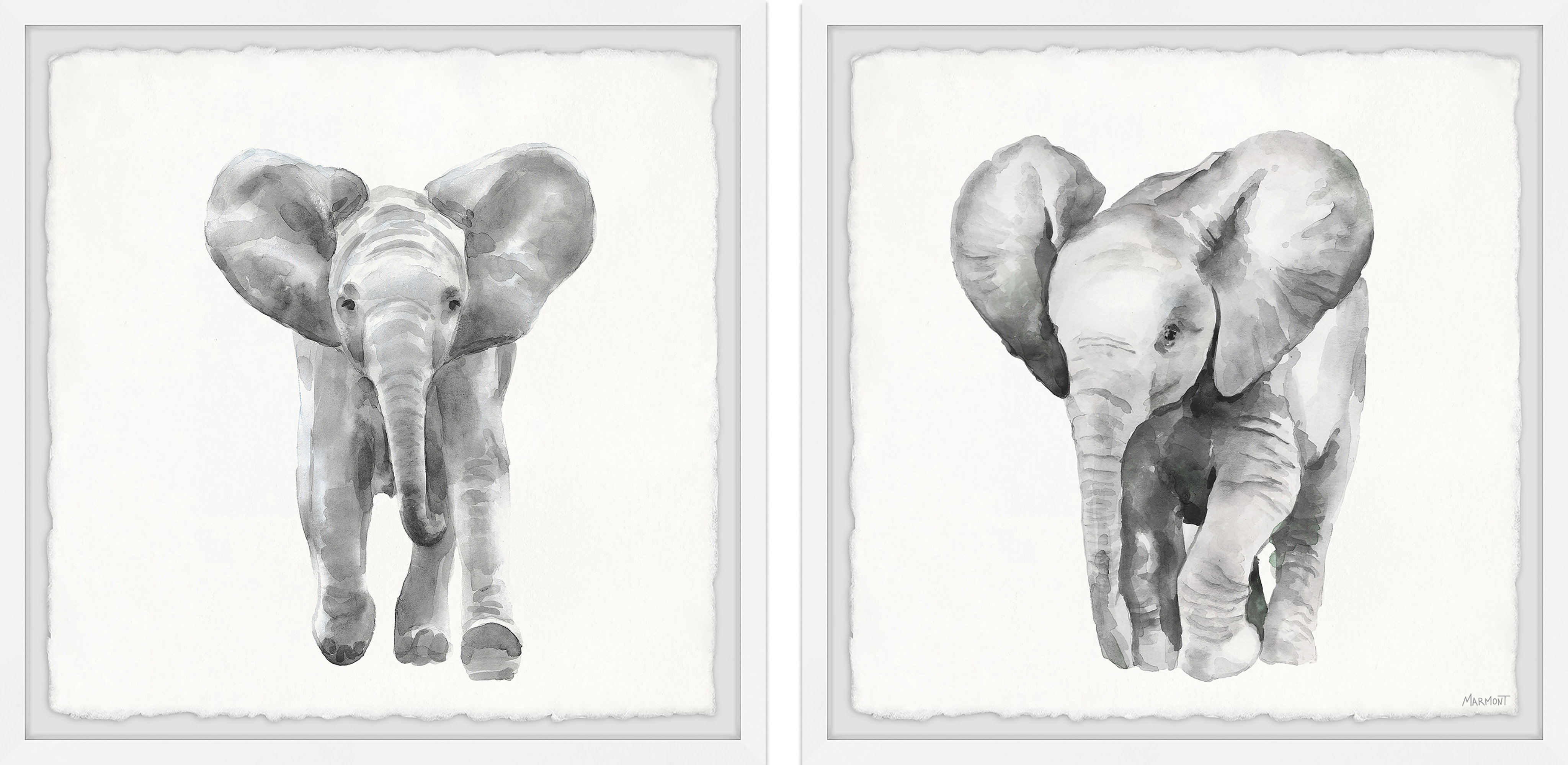 Isabelle & Max™ Acker Baby Elephant's First Steps 2-Piece Set Framed ...