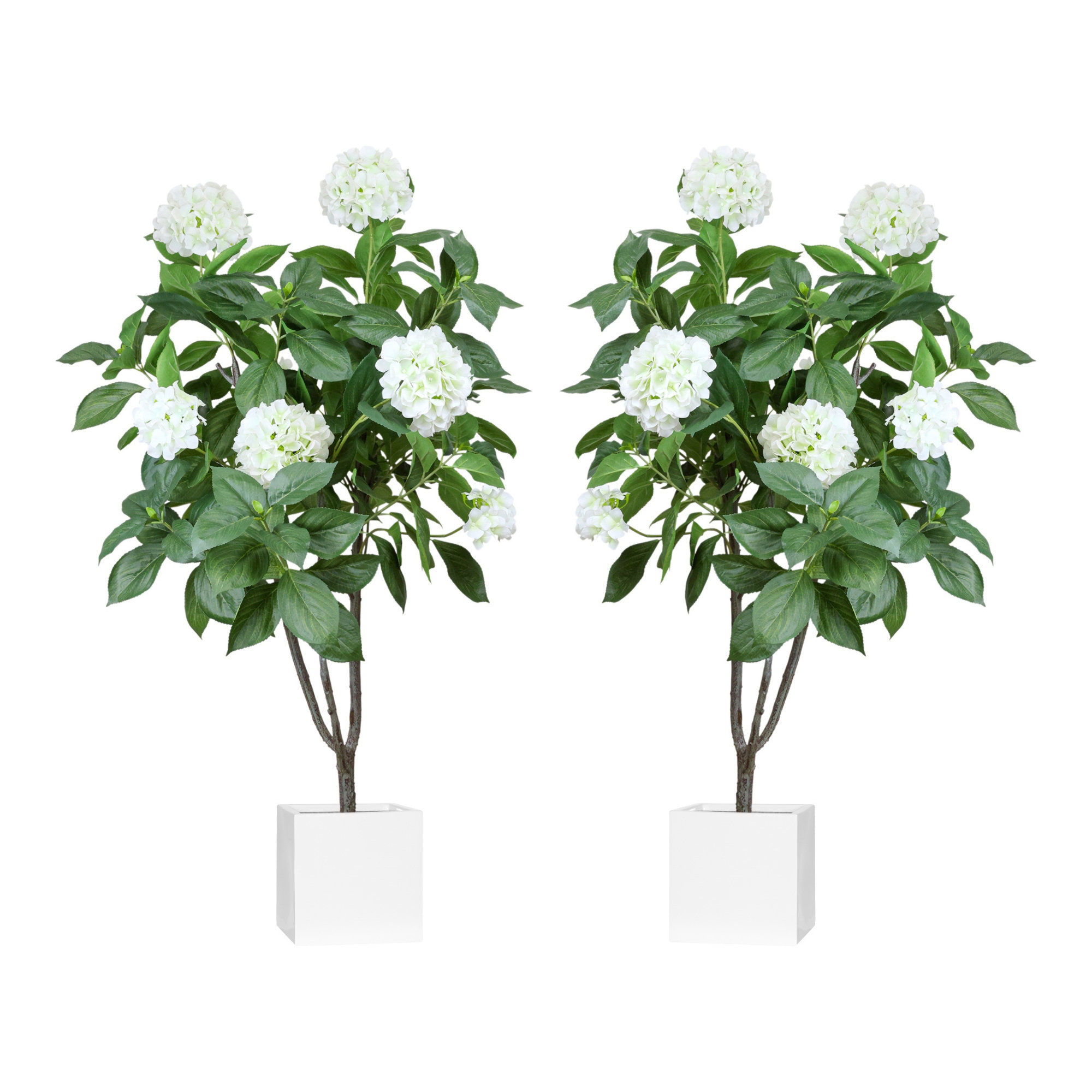 Creative Displays, Inc. 5' Hydrangea Drop-In Trees with Ceramic Pots ...