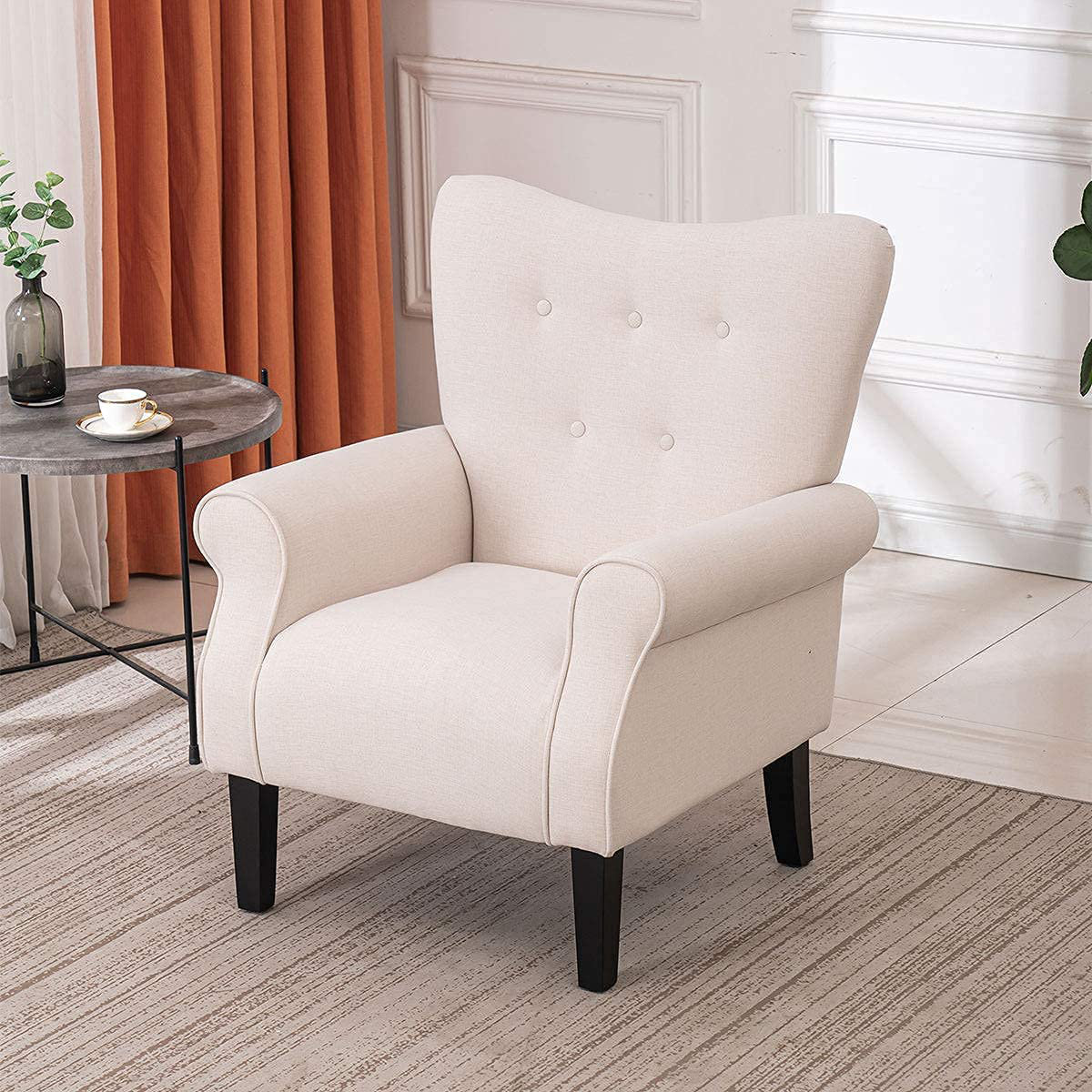 Red Barrel Studio Fauteuil capitonné en lin 30 po Danae et Commentaires ...