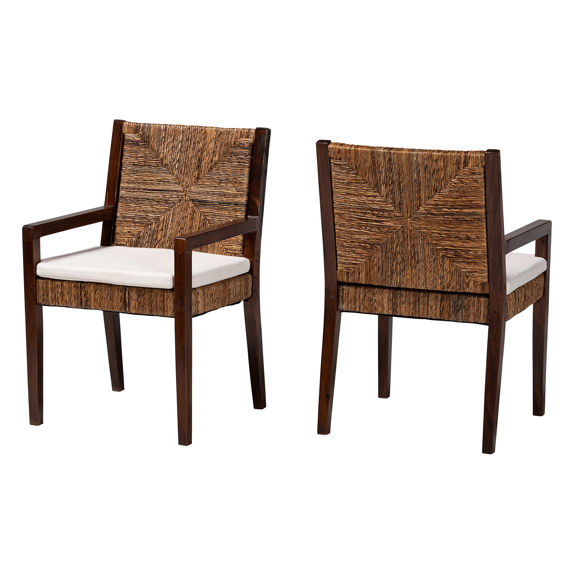 George Oliver Bali & Pari Cordoba 2-Piece Handwoven Seagrass Armchairs ...
