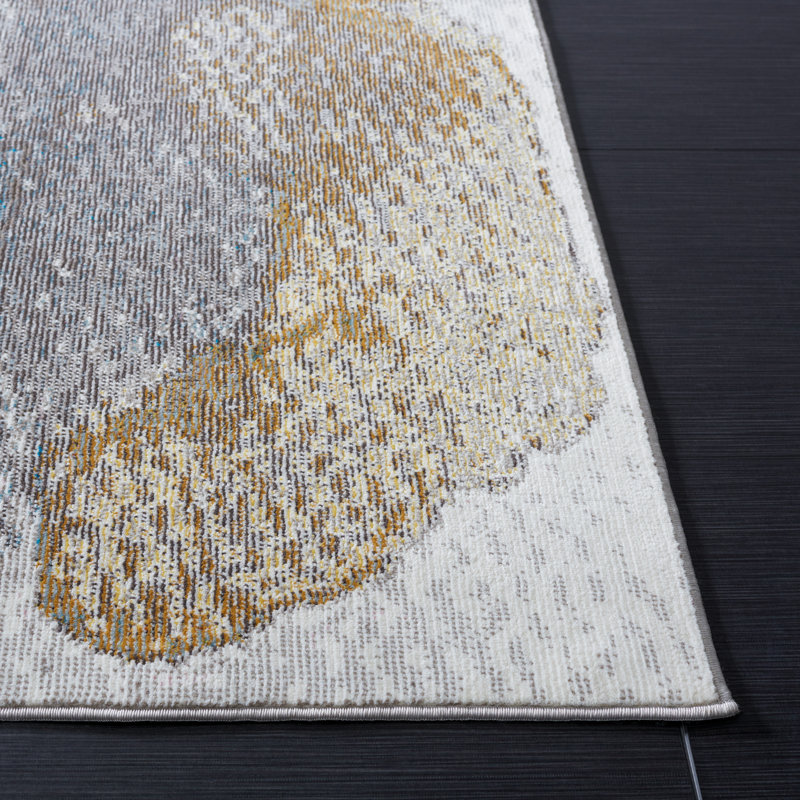 Wade Logan® Papillon Abstract Brown/Blue/Gray Area Rug & Reviews | Wayfair