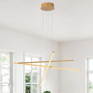 Ivy Bronx Maritza 3-Light LED Modern Chandelier Line Pendant Light ...