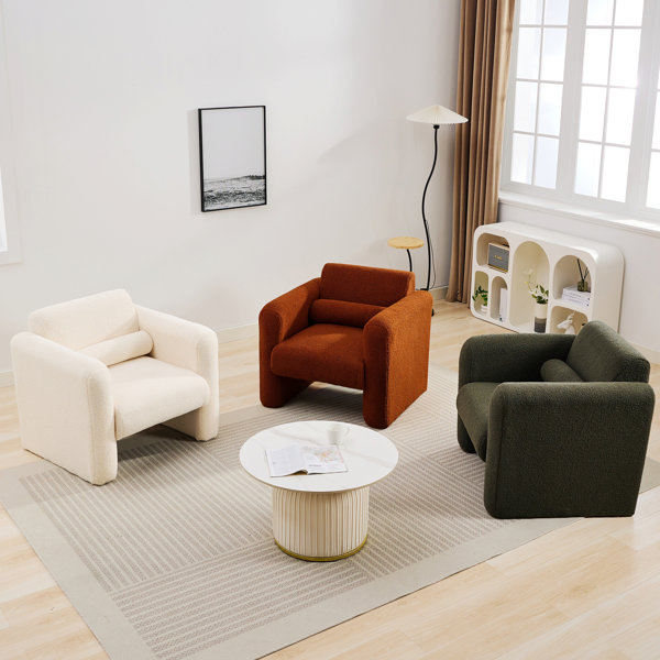 Latitude Run® Chenille Wingback Recliner Chair, Button Tufted Design ...