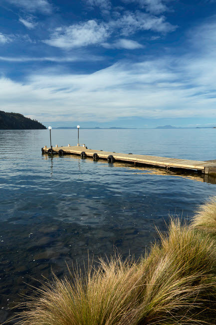 Rosecliff Heights Jetty And Lake Taupo Braxmere Tokaanu Near Turangi ...