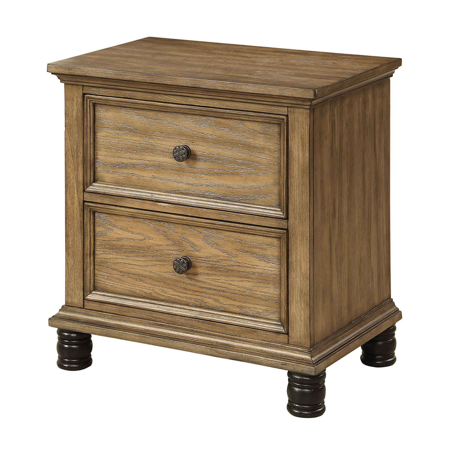 Gracie Oaks Zebadiah 2 Drawer Nightstand | Wayfair