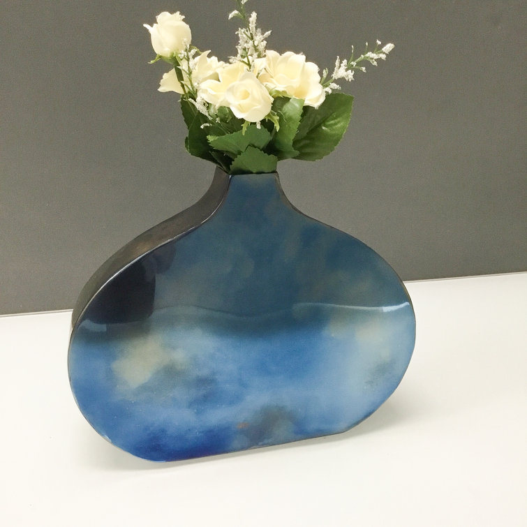 Wrought Studio Crysal Handmade Stainless Steel Table Vase - Wayfair Canada