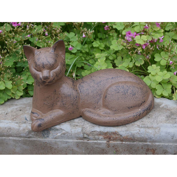 Brambly Cottage Webber Cats UV Resistant Metal Garden Statue & Reviews ...