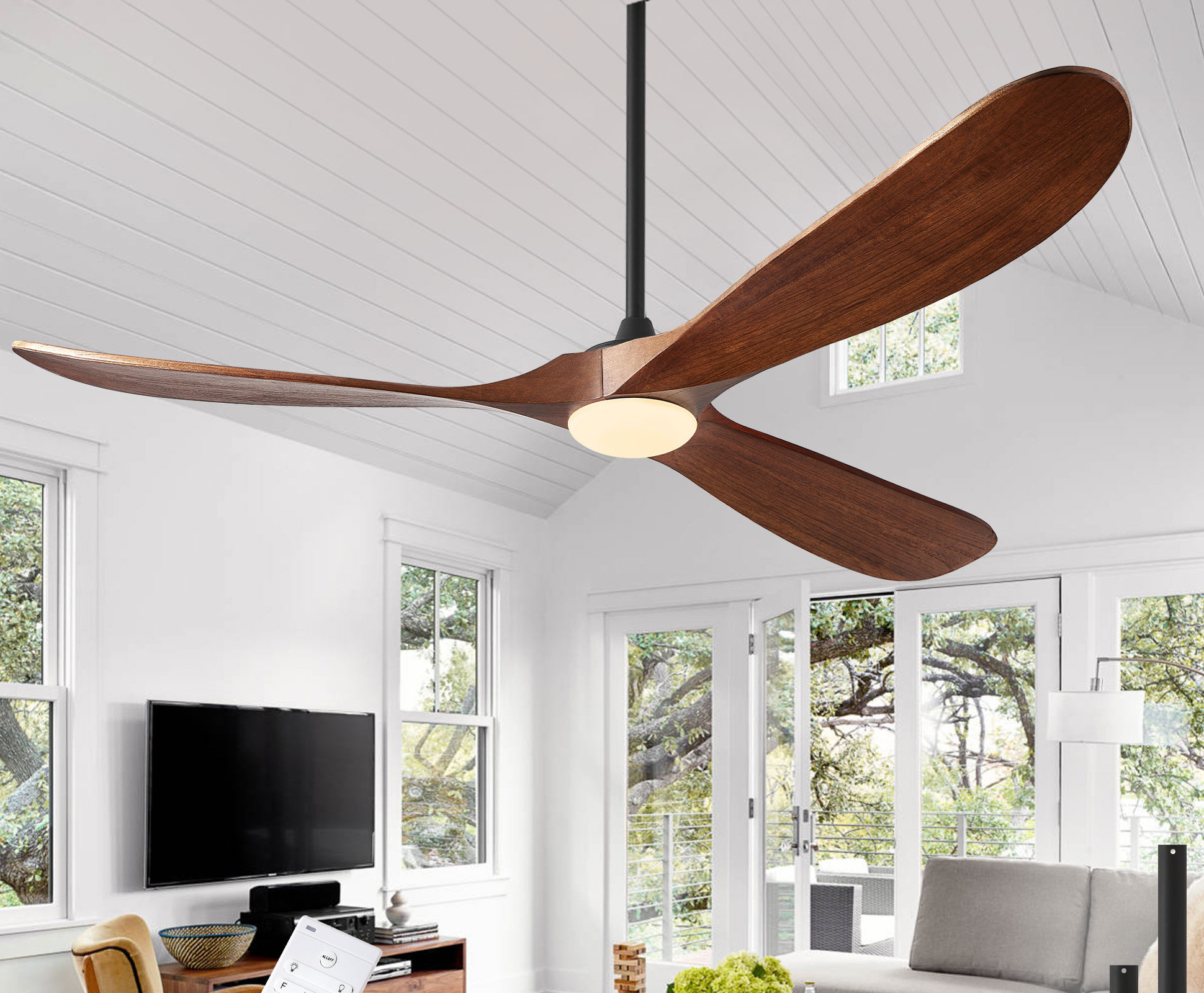 Ivy Bronx 52 Inch Ceiling Fans With Lights And Remote Control, Outdoor ...