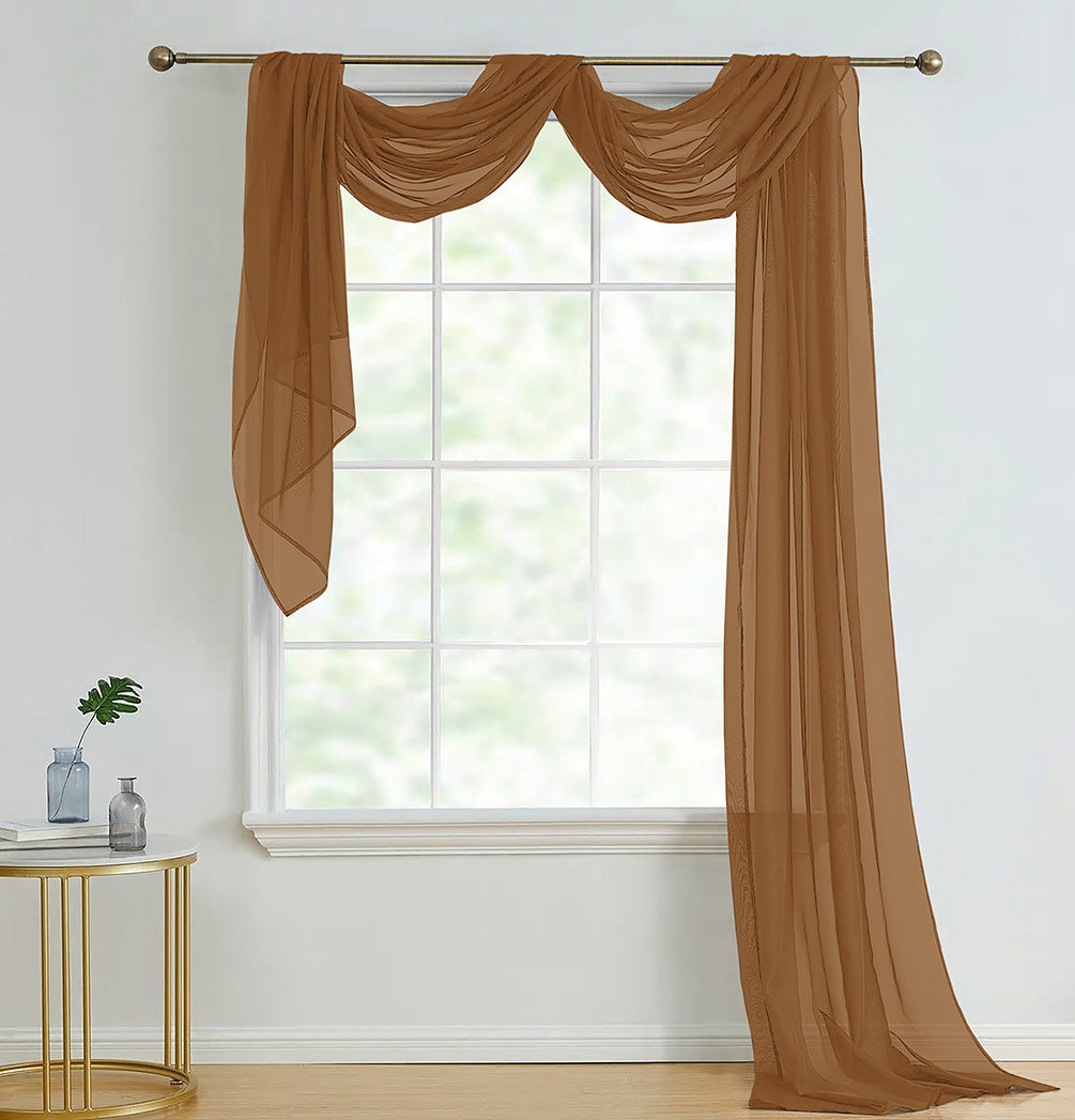 17 Stories Amorah Sheer Window Scarf & Reviews | Wayfair.co.uk