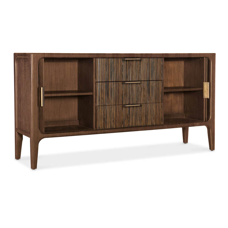 M Archer 70" Wide 3 Drawer Mahogany Solid Wood Sideboard | Perigold