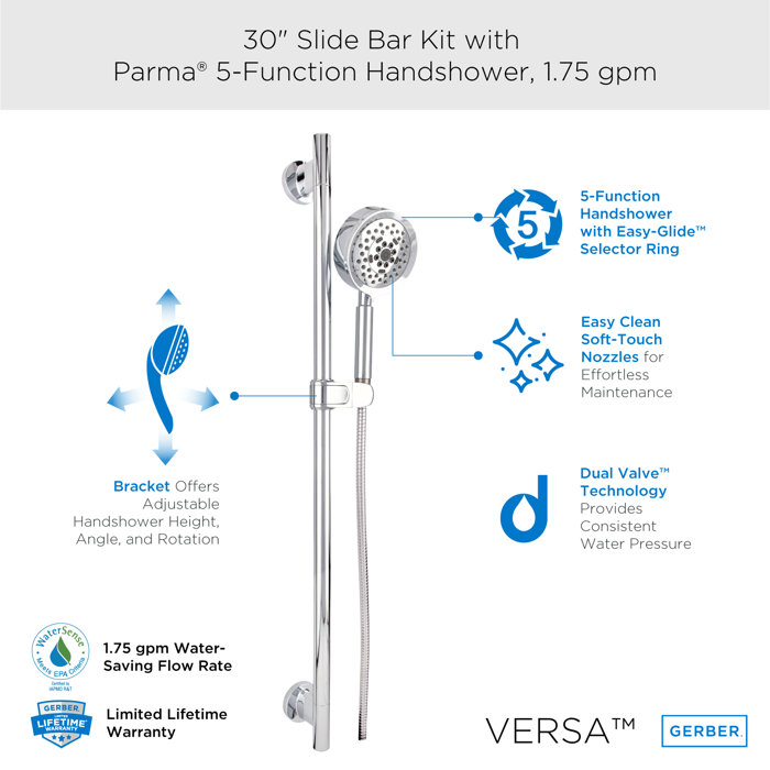 Gerber Versa Multi Function Handheld Shower Head | Wayfair
