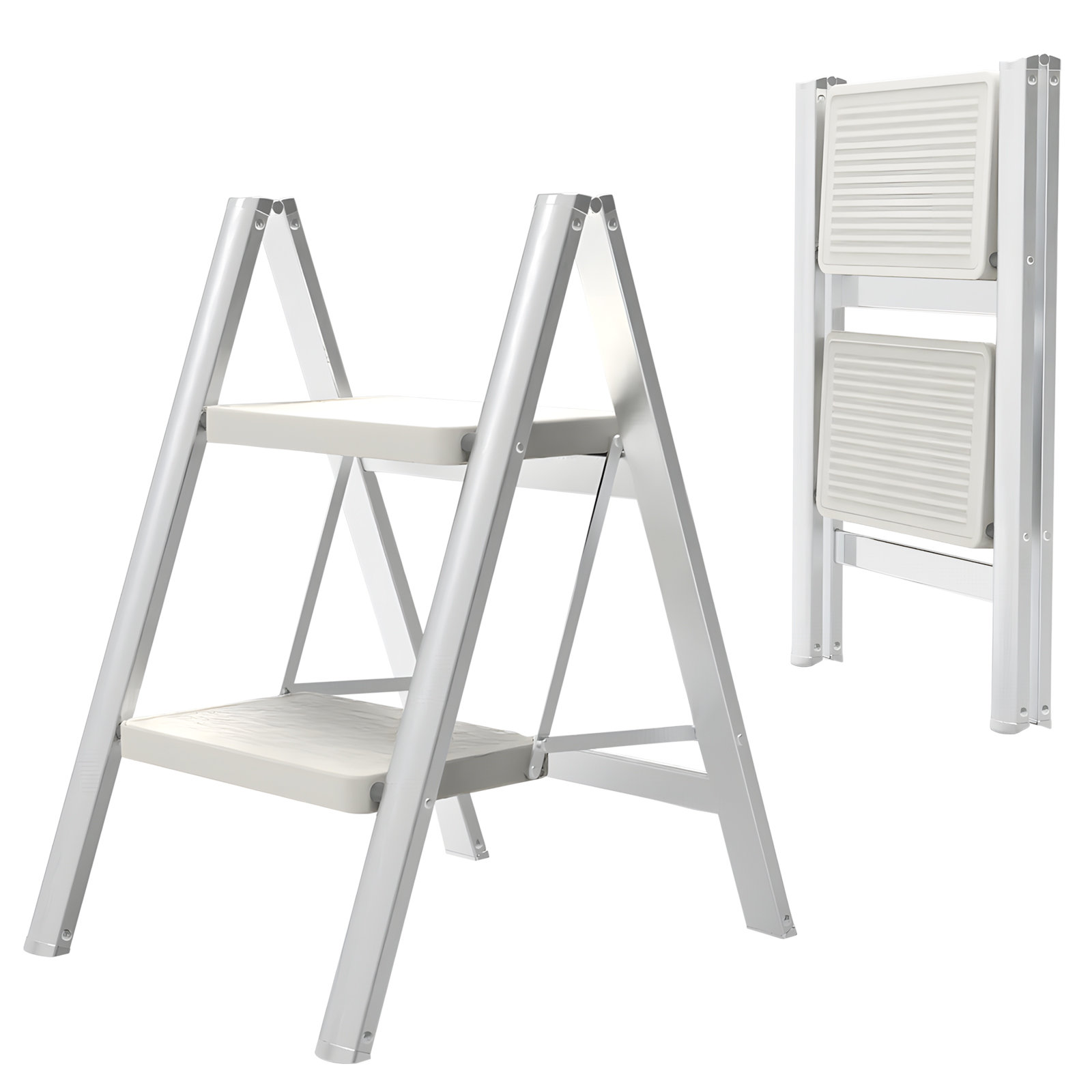 WFX Utility™ Capri 2 Step Ladder For Adults, Folding Step Stool With ...