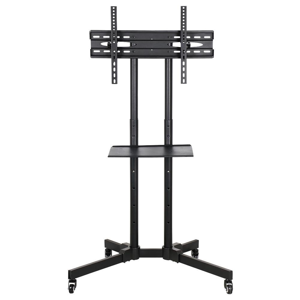Symple Stuff Ginny Black Floor Stand Mount with Shelving, Holds up to ...