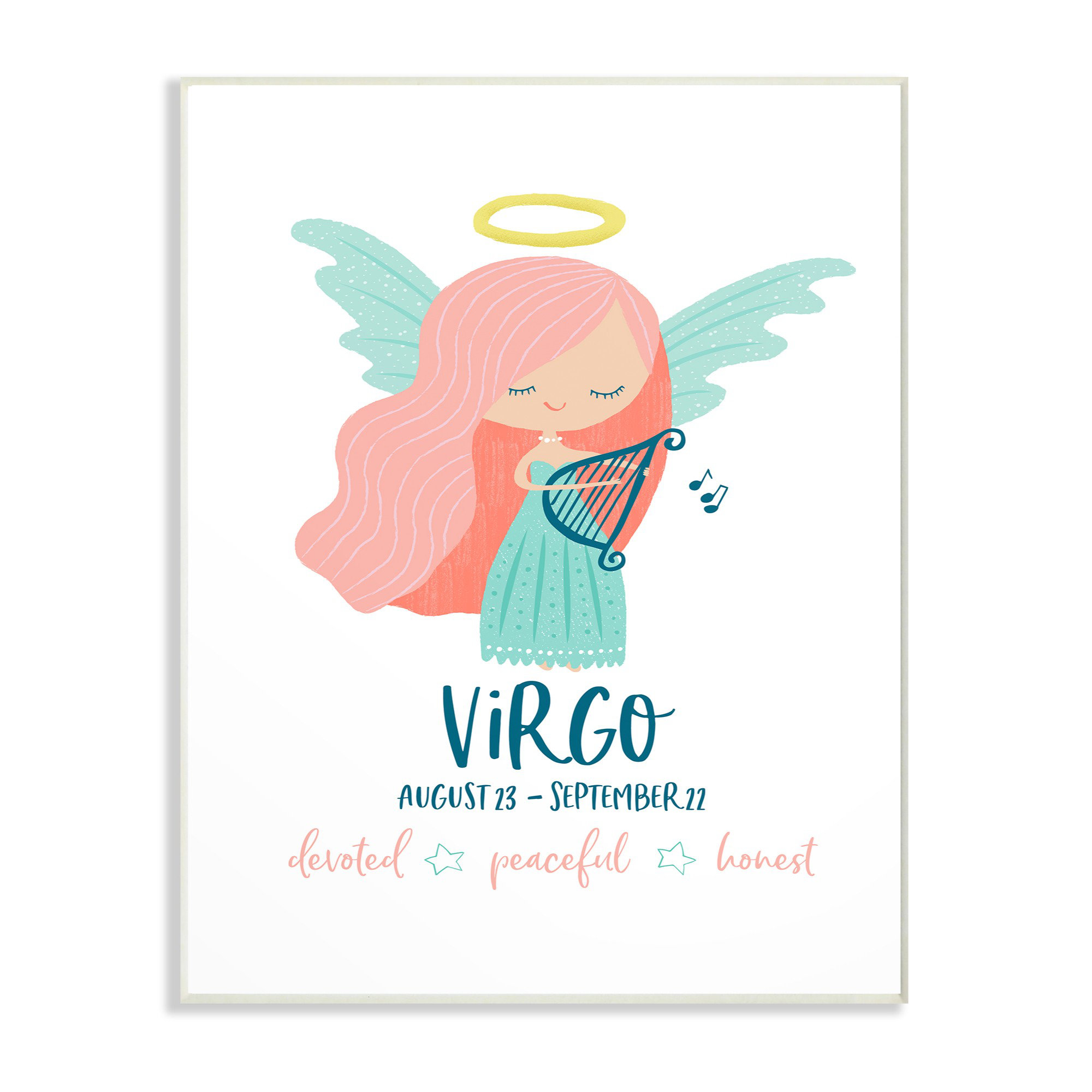 Harriet Bee Dullsville Fun Modern Zodiac Virgo Angel Art | Wayfair