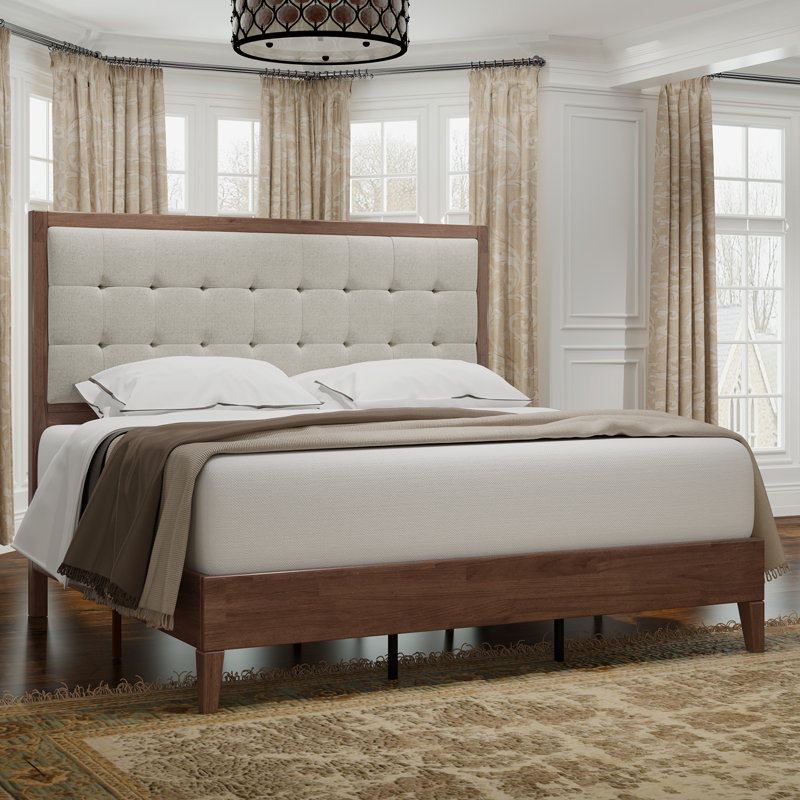 Wade Logan® Behka Upholstered Platform Bed & Reviews | Wayfair