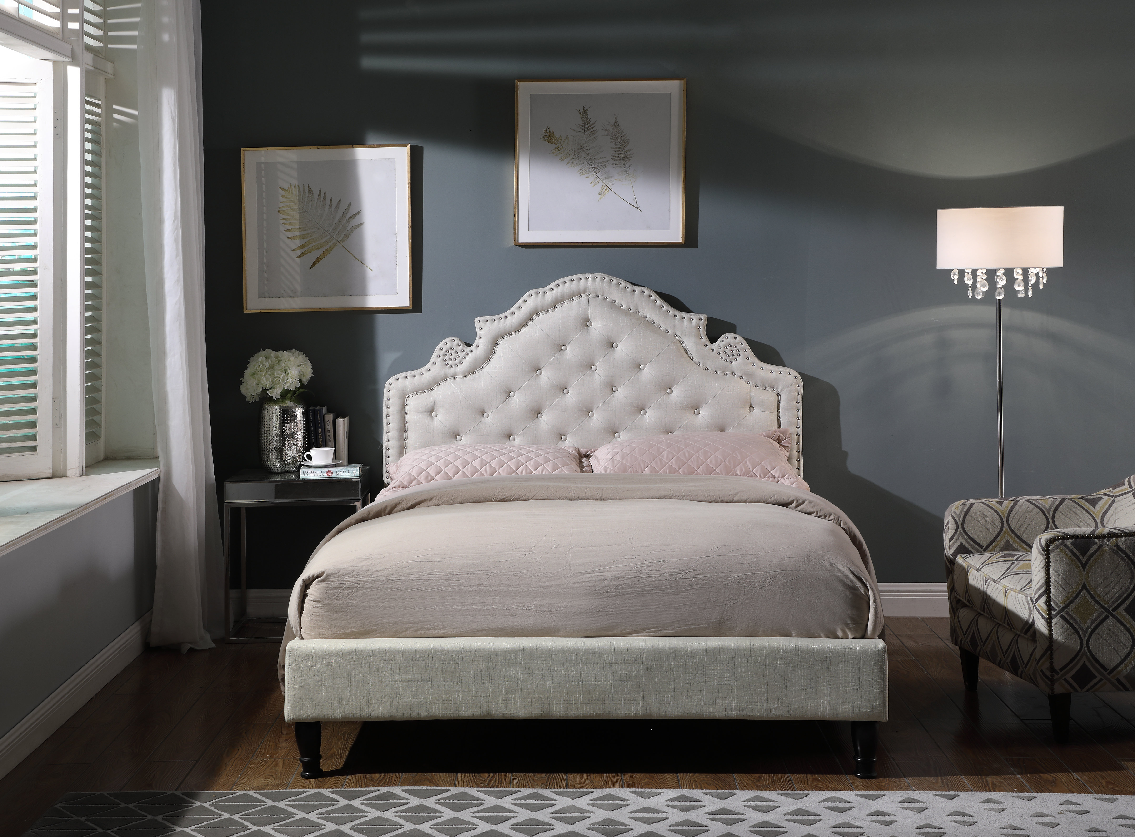 House of Hampton® Annaline Upholstered Low Profile Platform Bed ...