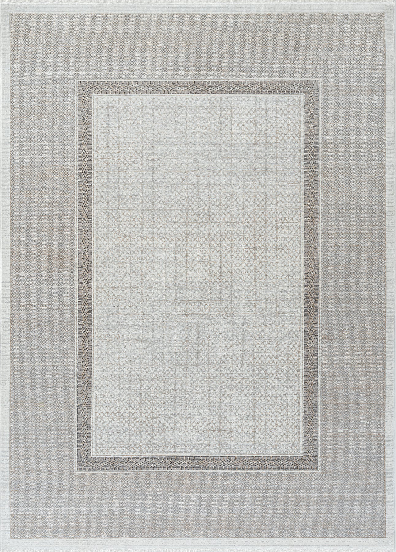 17 Stories Garrick Nyon Grey Geometric Viscose Machine Made Area Rug ...