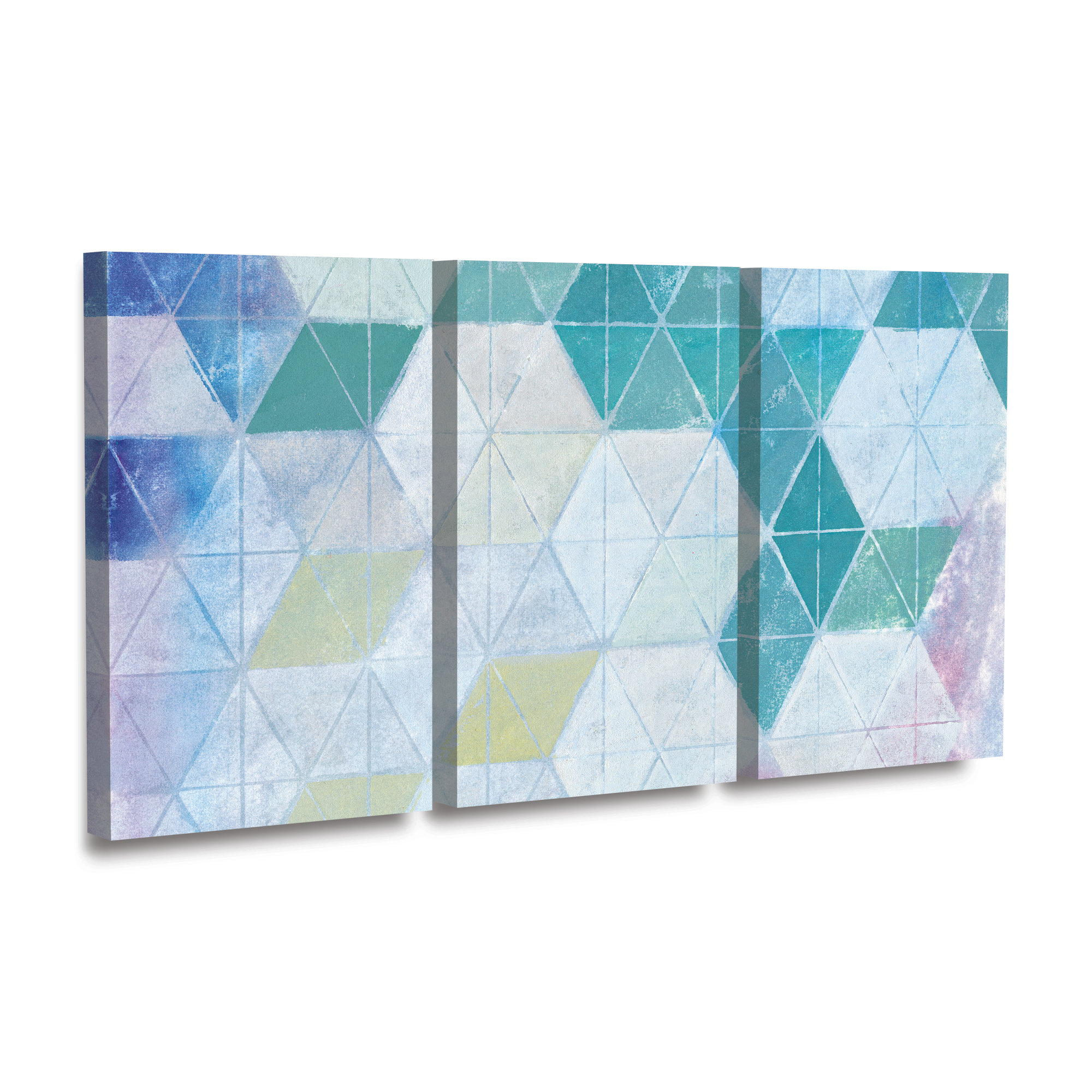 Wrought Studio™ Kathrine Lovell Disappearing Triangles 3 Piece Panel ...