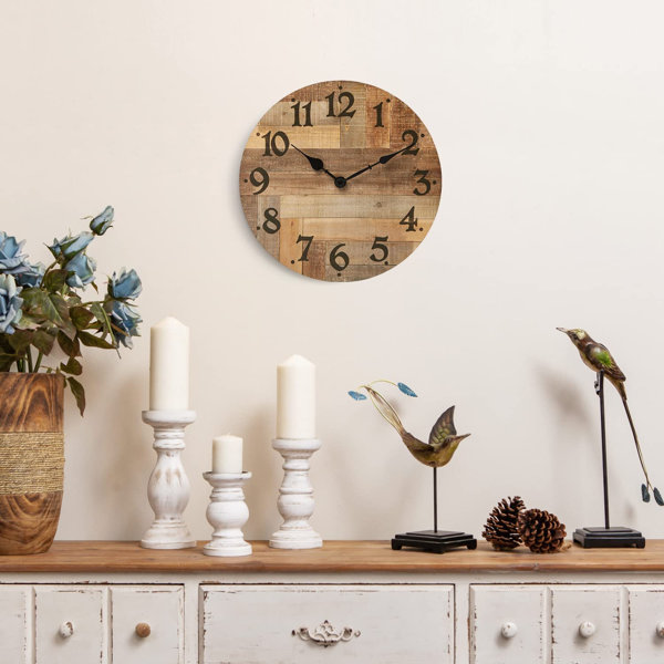 Loon Peak® Florah Wood Wall Clock | Wayfair