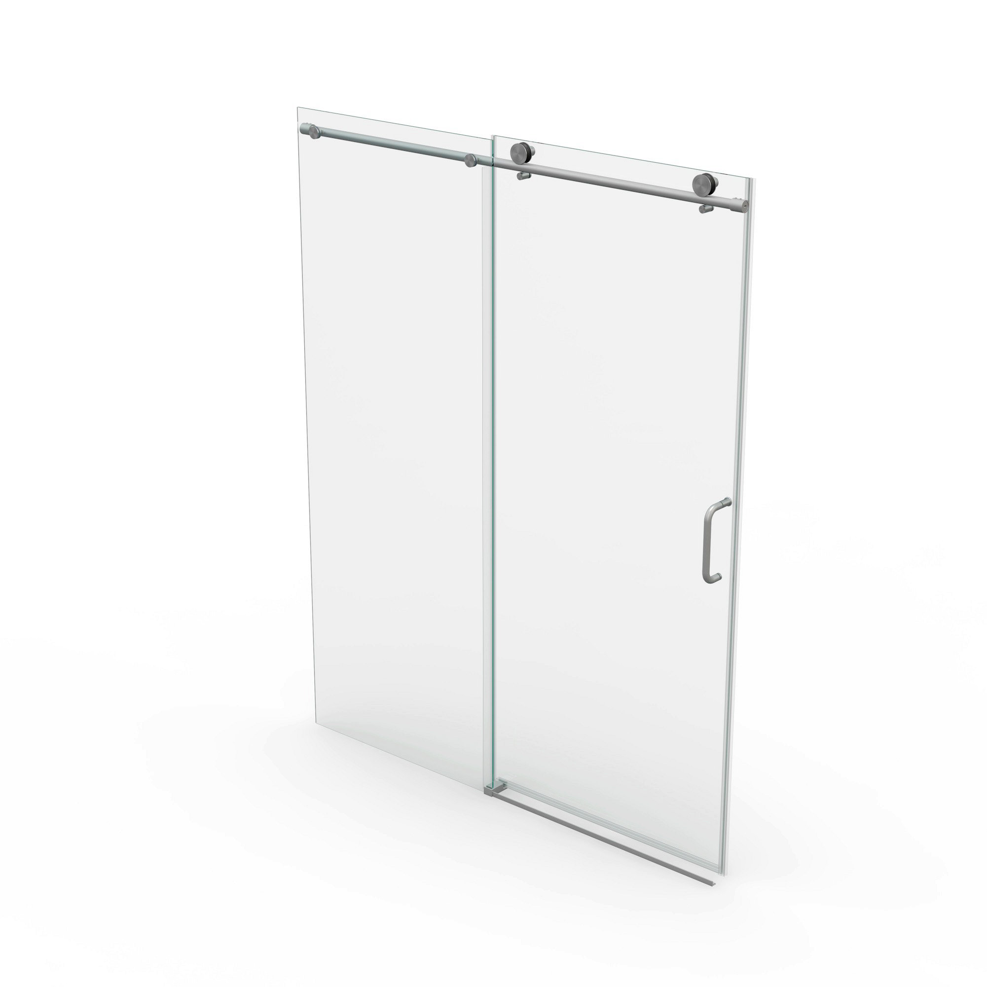 Home Enter Hub Single Sliding Shower Door, Frameless Bathroom Sliding ...