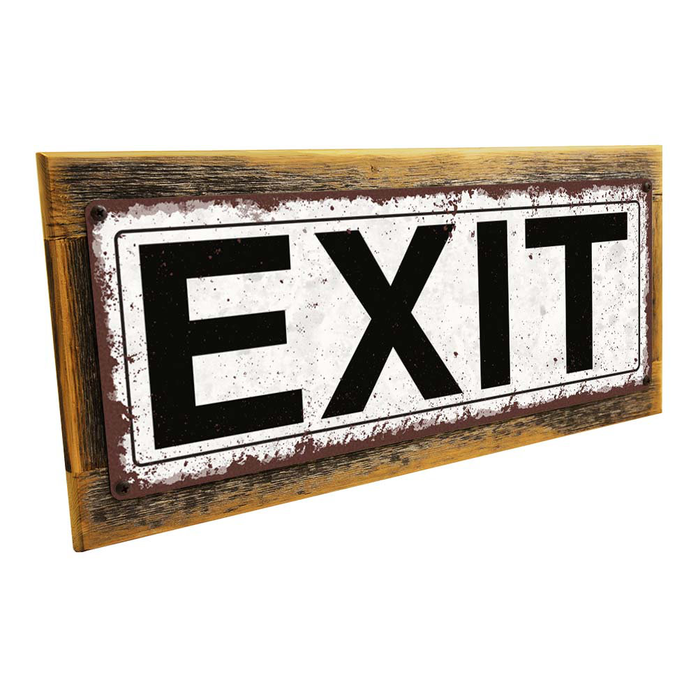 Trinx Framed, Ultimate Outdoor Exit Metal Sign, Wall Art For Home ...