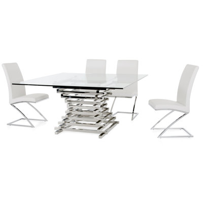Mercer41 Wilken Glass Dining Table & Reviews | Wayfair