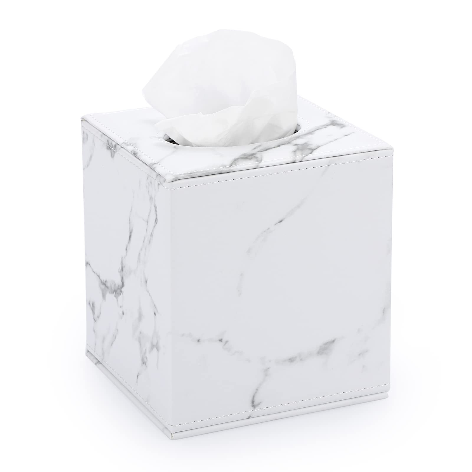 Ivy Bronx Square Leather Tissue Box Cover - Stylish Cube Tissue Box ...