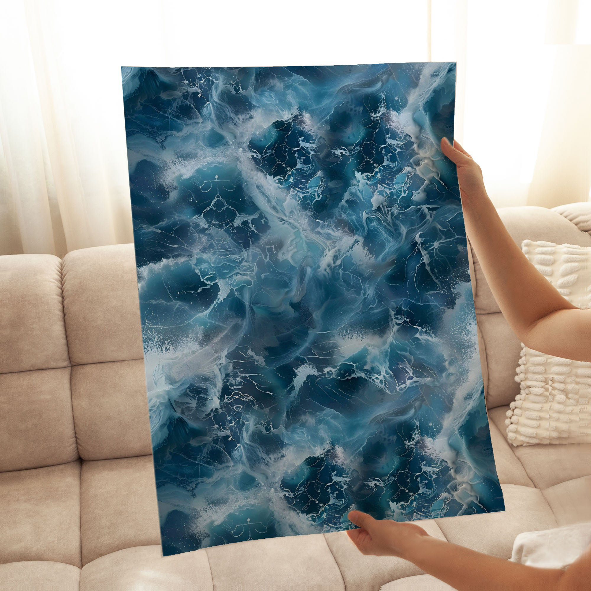 Winston Porter Beach and Coastal Ocean Waves Pattern XVII Nautical ...
