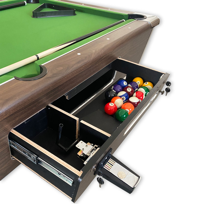 Simba USA Inc 7ft Coin Operated Pool Table Green – Competition | Wayfair
