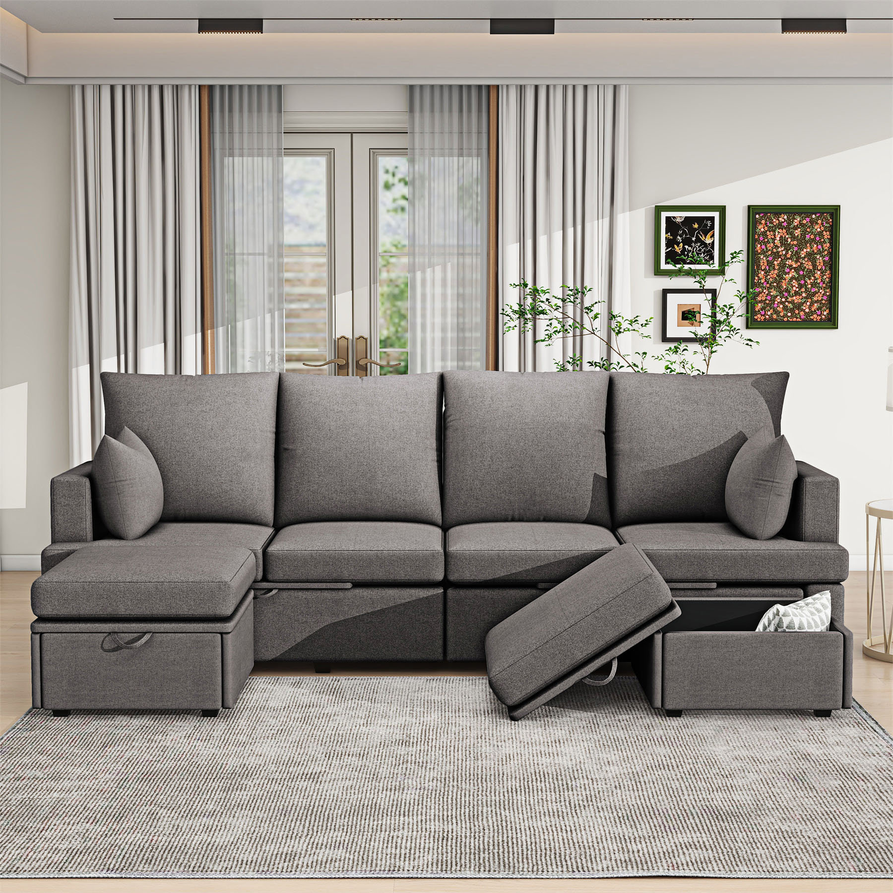 Red Barrel Studio U shape Modular Sofa Sectional Couch | Wayfair