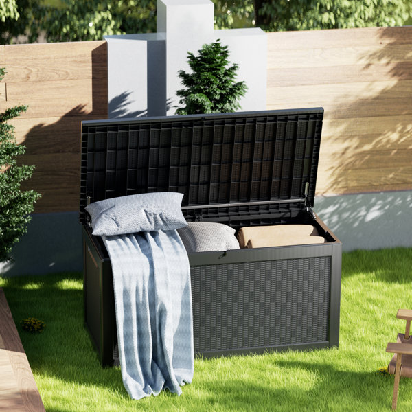 Emperic Design 260 Gallon Water Resistant Resin Lockable Deck Box ...