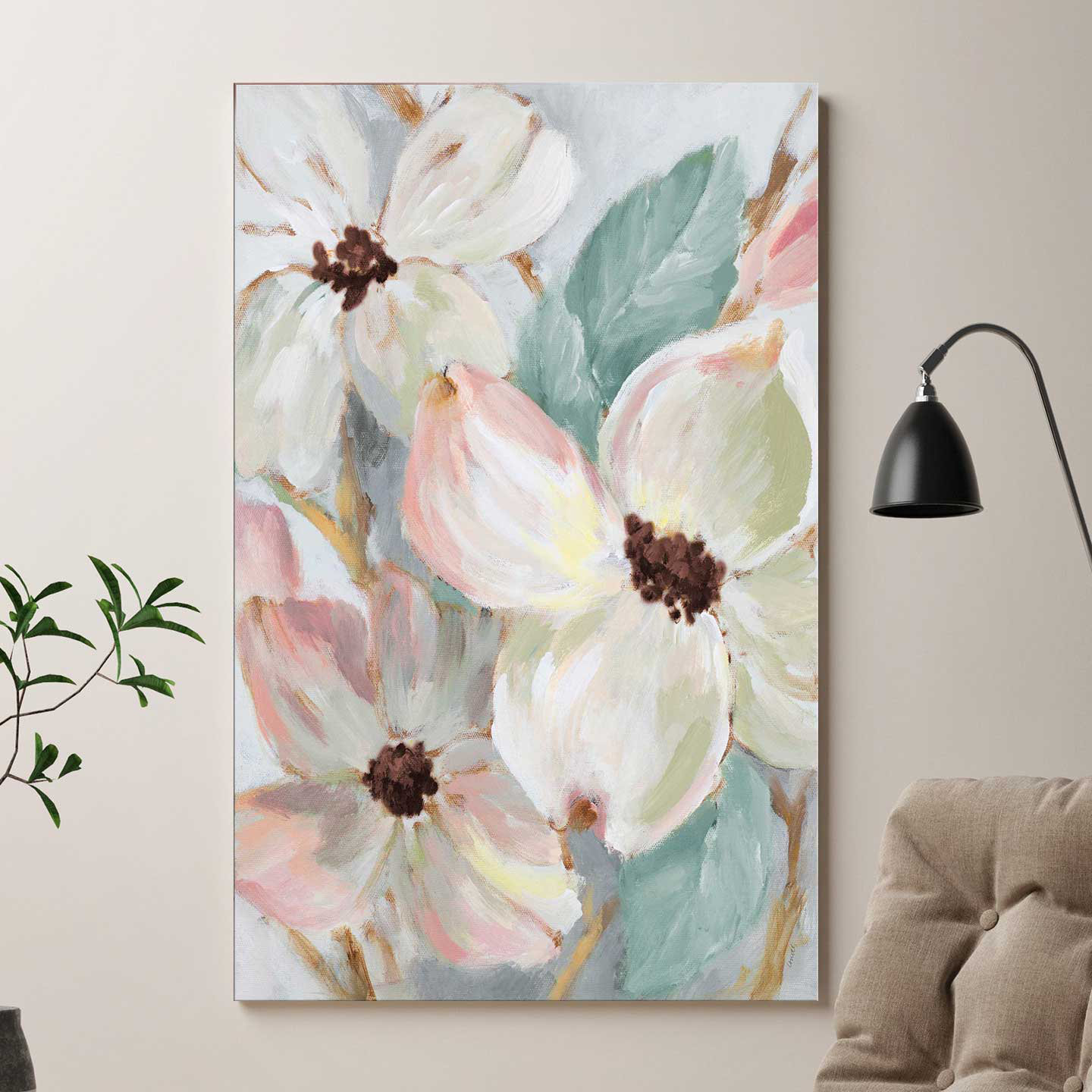 Ebern Designs 'Silently Bloom Teal II' Oil Painting Print - Wayfair Canada