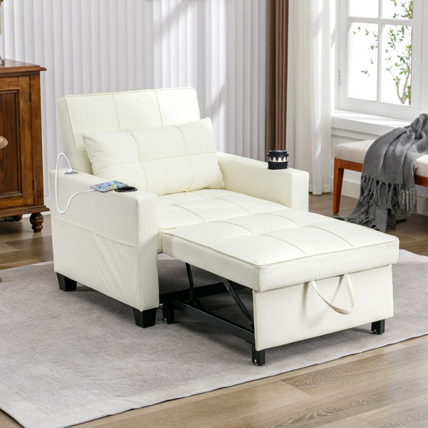 Latitude Run® Pavilus Convertible Chair Bed, Sleeper Sofa Chair Bed 3 ...