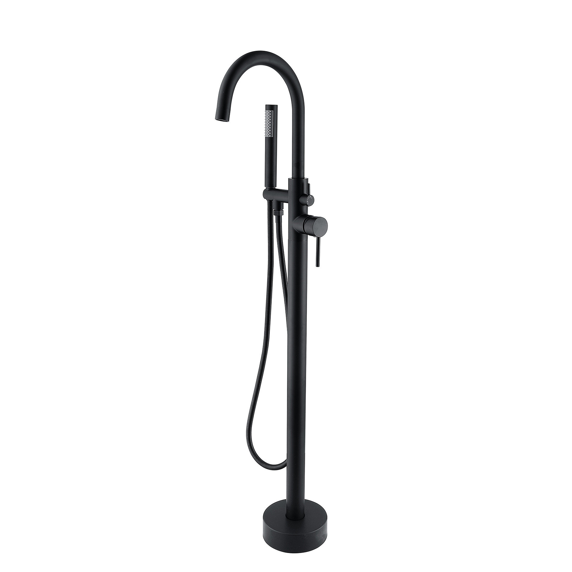 Kivaritio Matte Black Freestanding Bathtub Faucet With Hand Shower, 6. ...