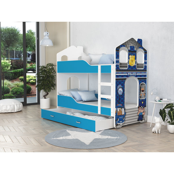 Zoomie Kids Lei European Toddler (80 x 180cm) Drawer Standard Bunk Bed ...