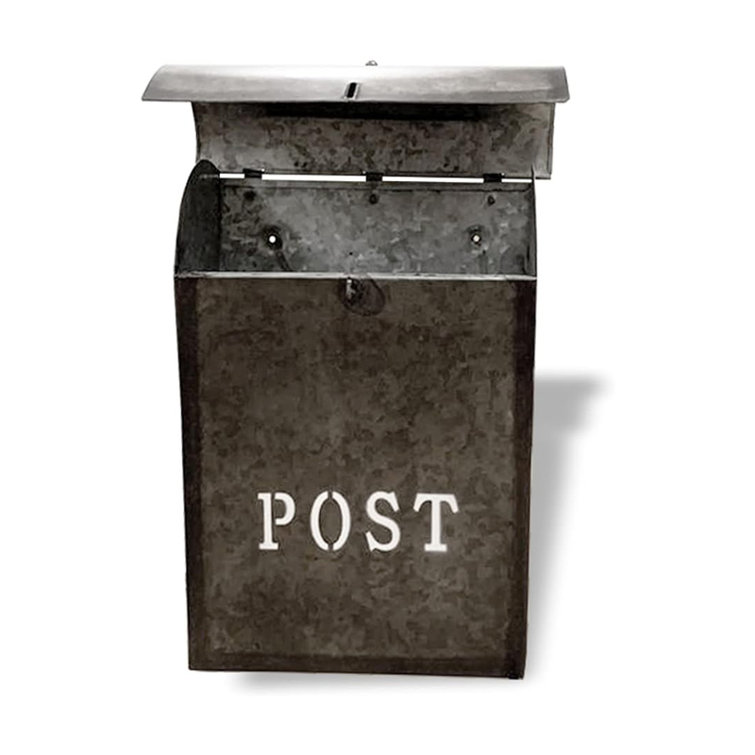 Trazla Emily Vintage Metal Mailbox with Lock, Wall Mount Mailboxes for ...