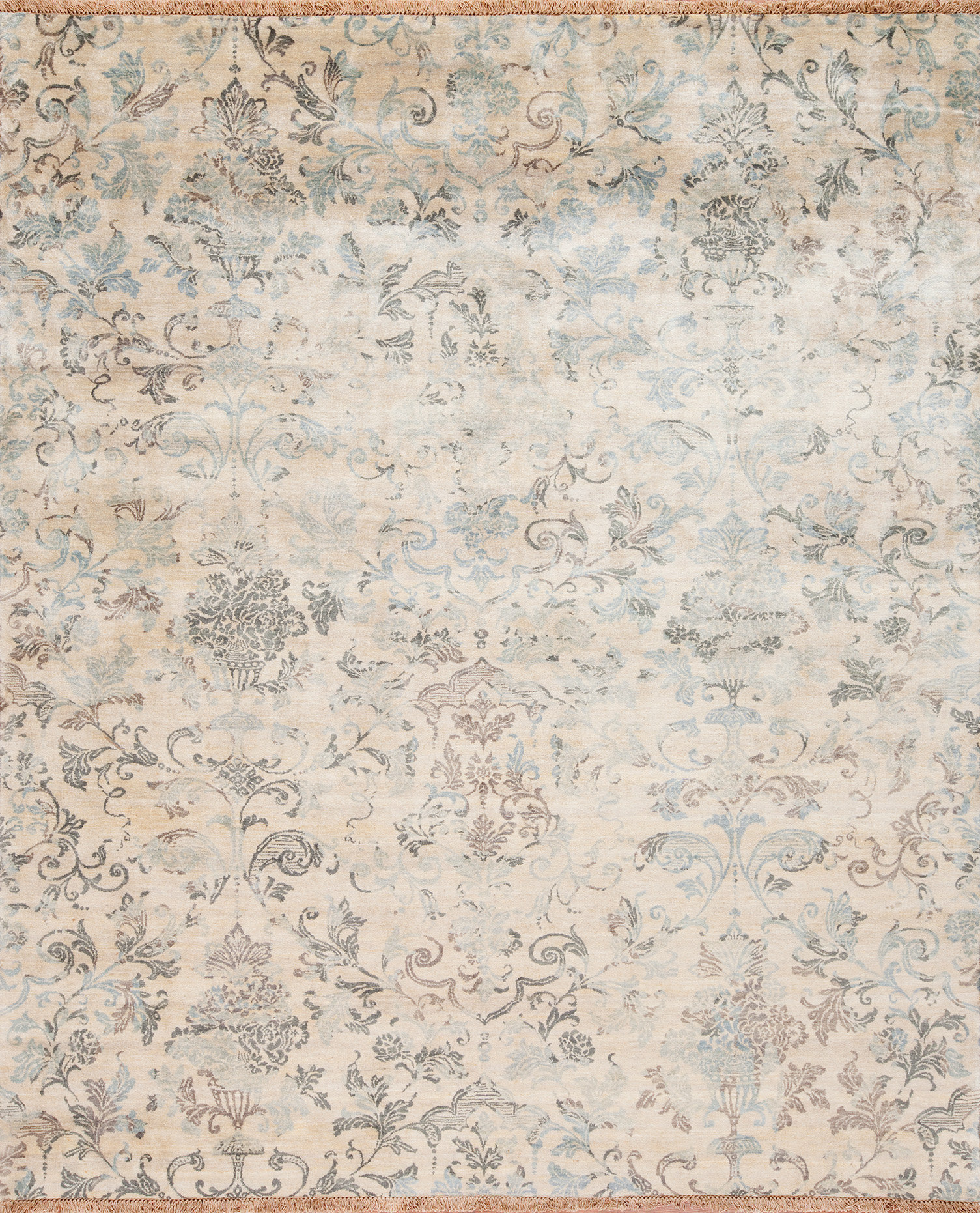 Samad Rugs European Abstract Hand-Knotted Rectangle 8'1" x 9'11" Wool ...