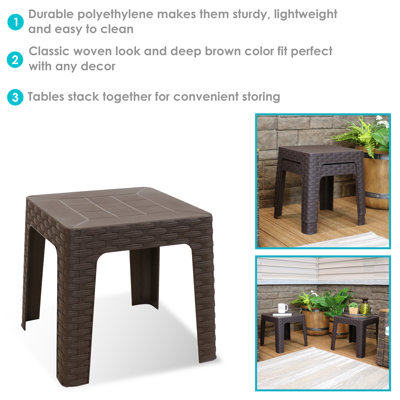 Ebern Designs Plastic Side Table & Reviews | Wayfair