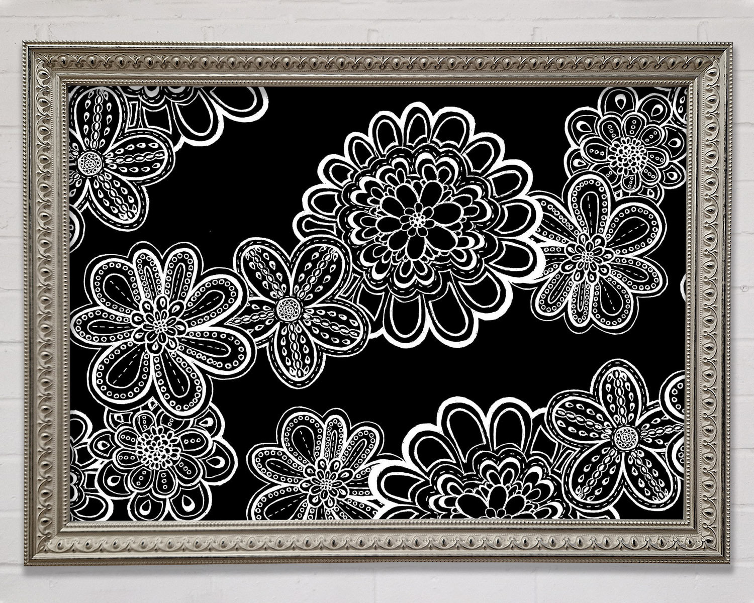 Bright Star Silver On Silver Bloom - Single Picture Frame Art Prints ...