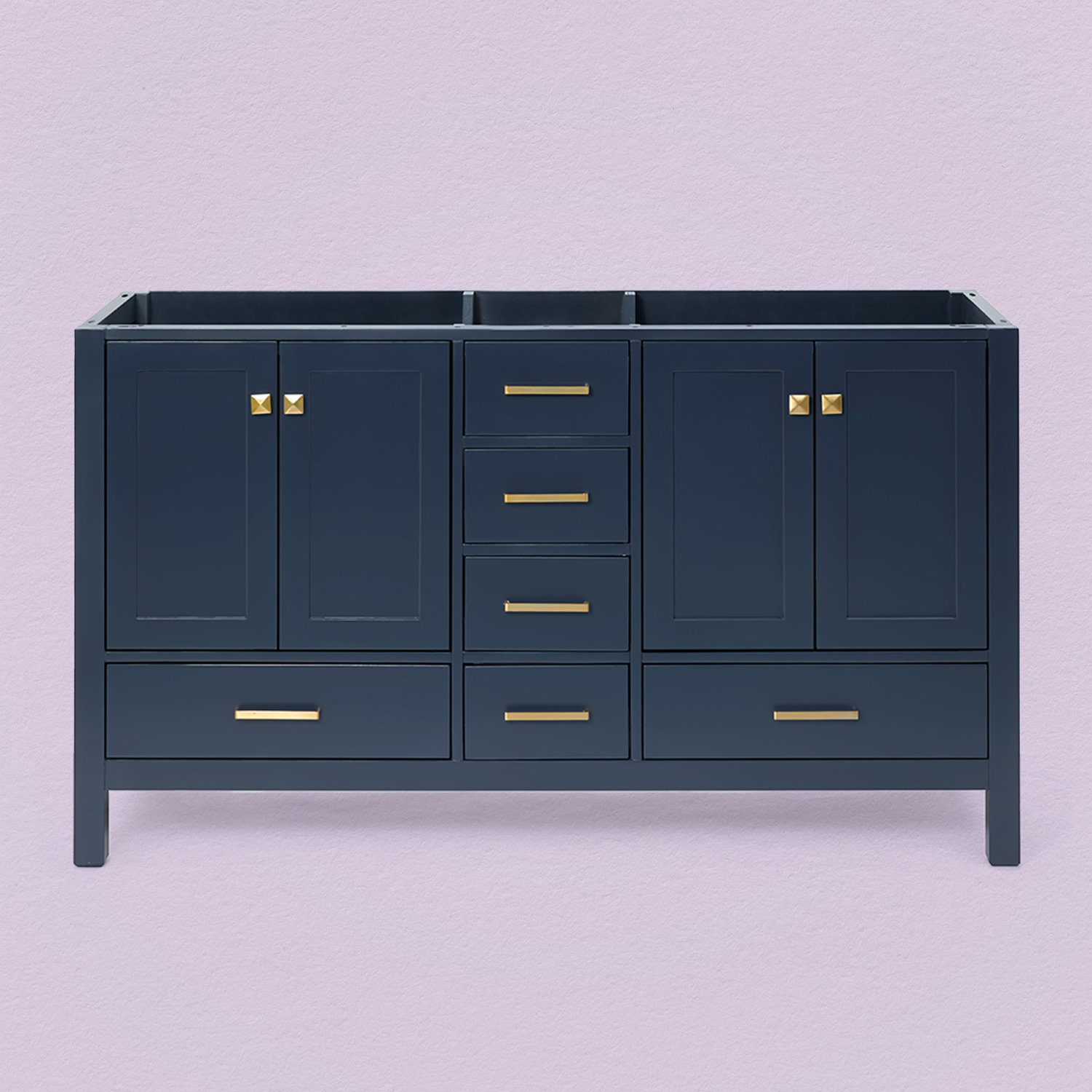 Winston Porter Panchuri 60" Double Bathroom Vanity Base Only & Reviews ...