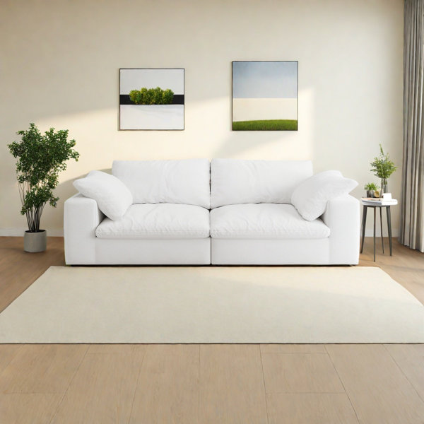 Latitude Run® down-filled modular sectional upholstered sofa cloud sofa ...