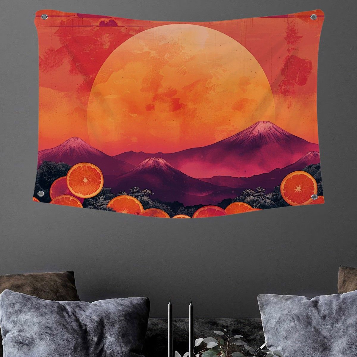 Ivy Bronx Mountain landscape Wall Tapestry - Cool pattern Wall Decor ...
