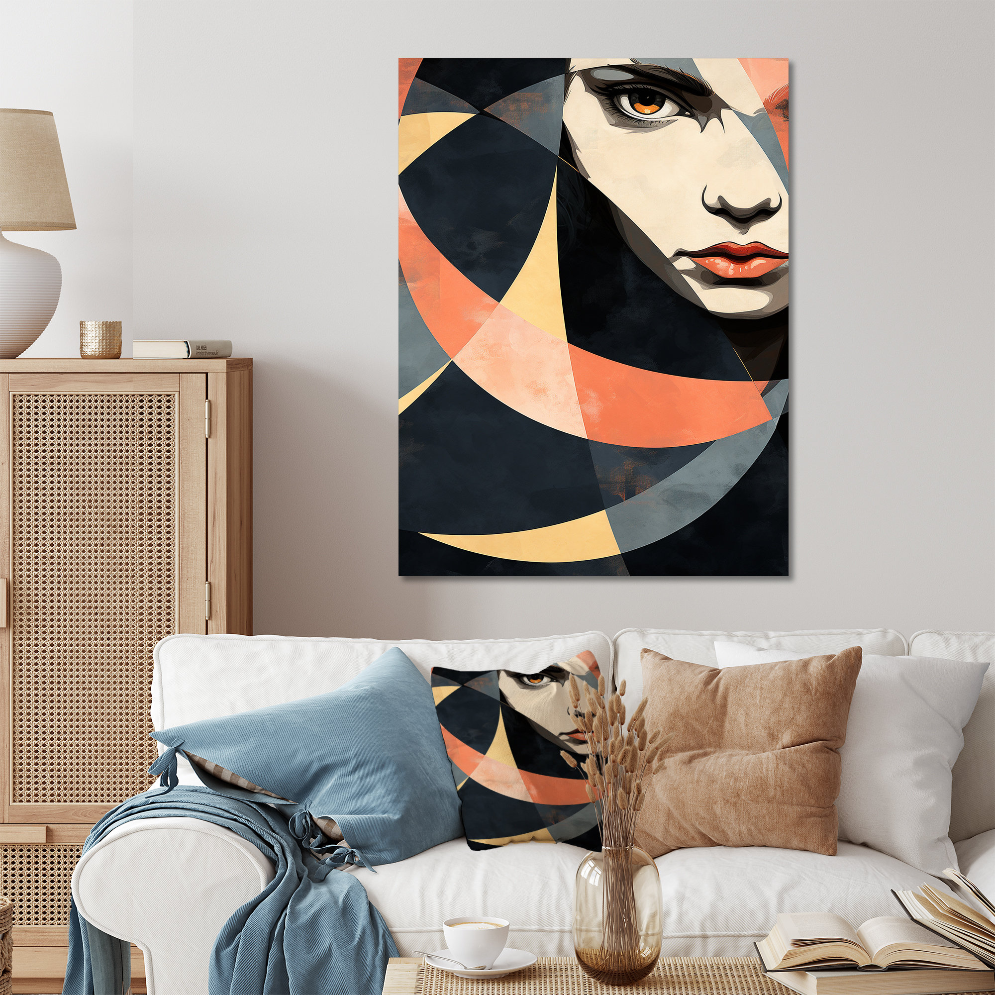Winston Porter Black And Pink Woman Cubist Portrait III - Abstract ...
