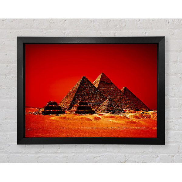 Gracie Oaks Red Pyramids - Single Picture Frame Print | Wayfair.co.uk