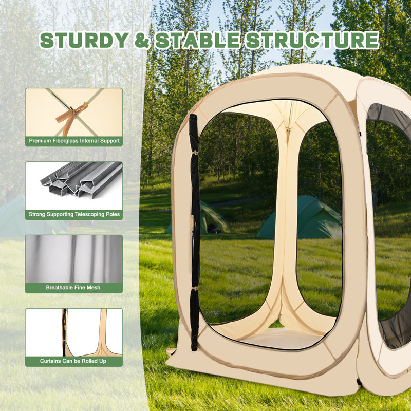 ShangQuan WuLiu Screen House Tent Pop-Up, Portable Screen Room Canopy ...