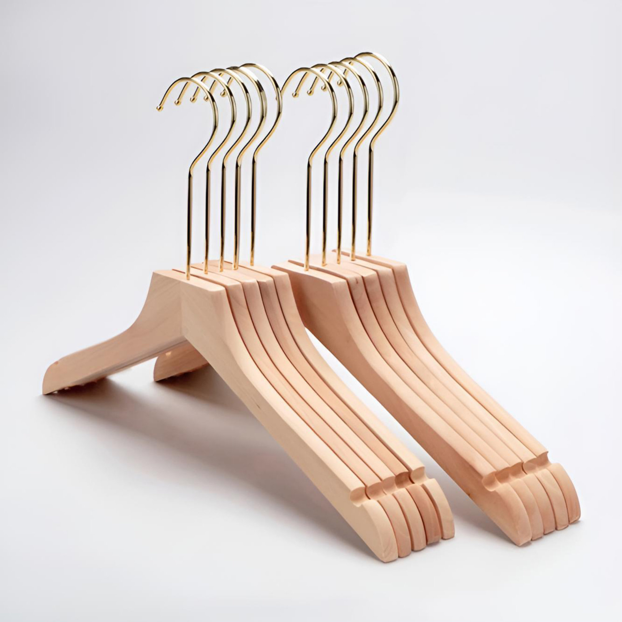 Rebrilliant Raw Wood Hangers For Professional Clothing Display | Wayfair
